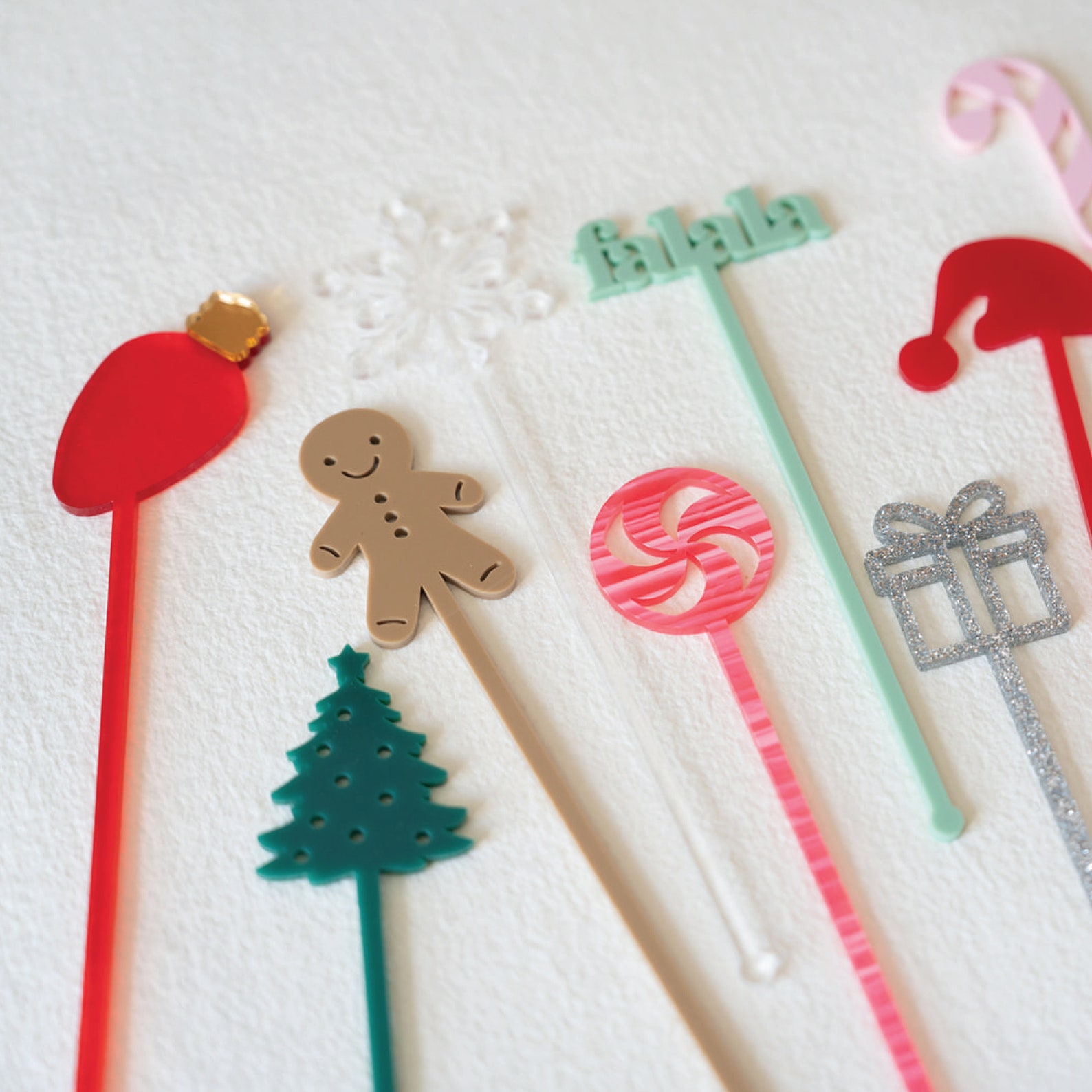 Christmas Stir Sticks Christmas Party Decor Christmas Swizzle Sticks ...