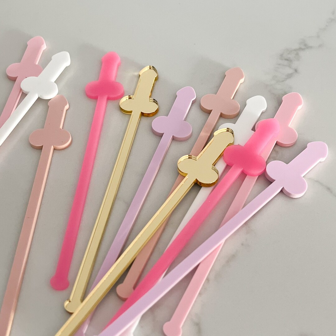 Bachelorette Party Stir Sticks (pack of 6) Penis Stir Sticks Swizzle ...