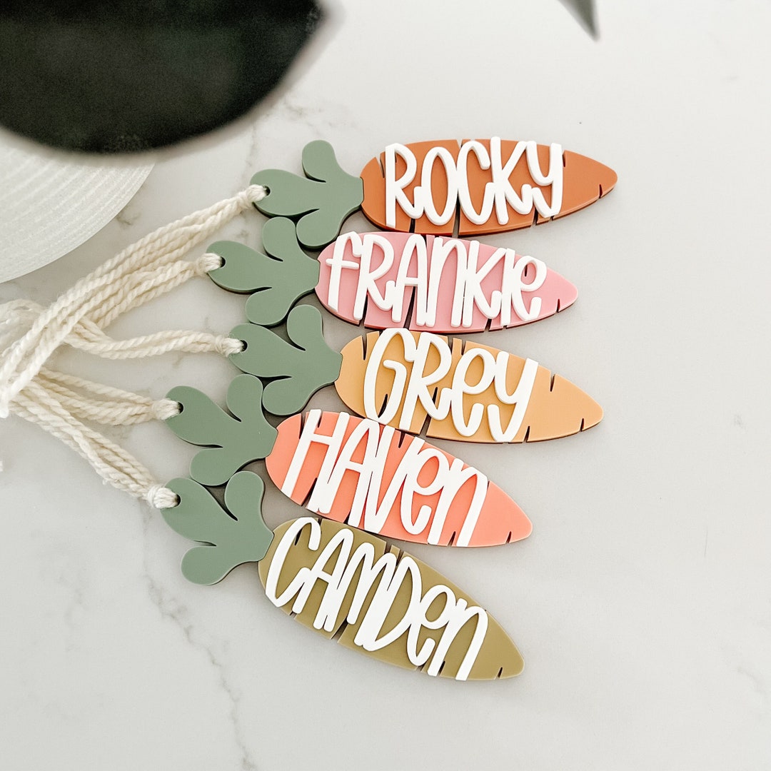 Easter Basket Tag Carrot Tag Basket Tag Personalized Easter Basket Tag ...