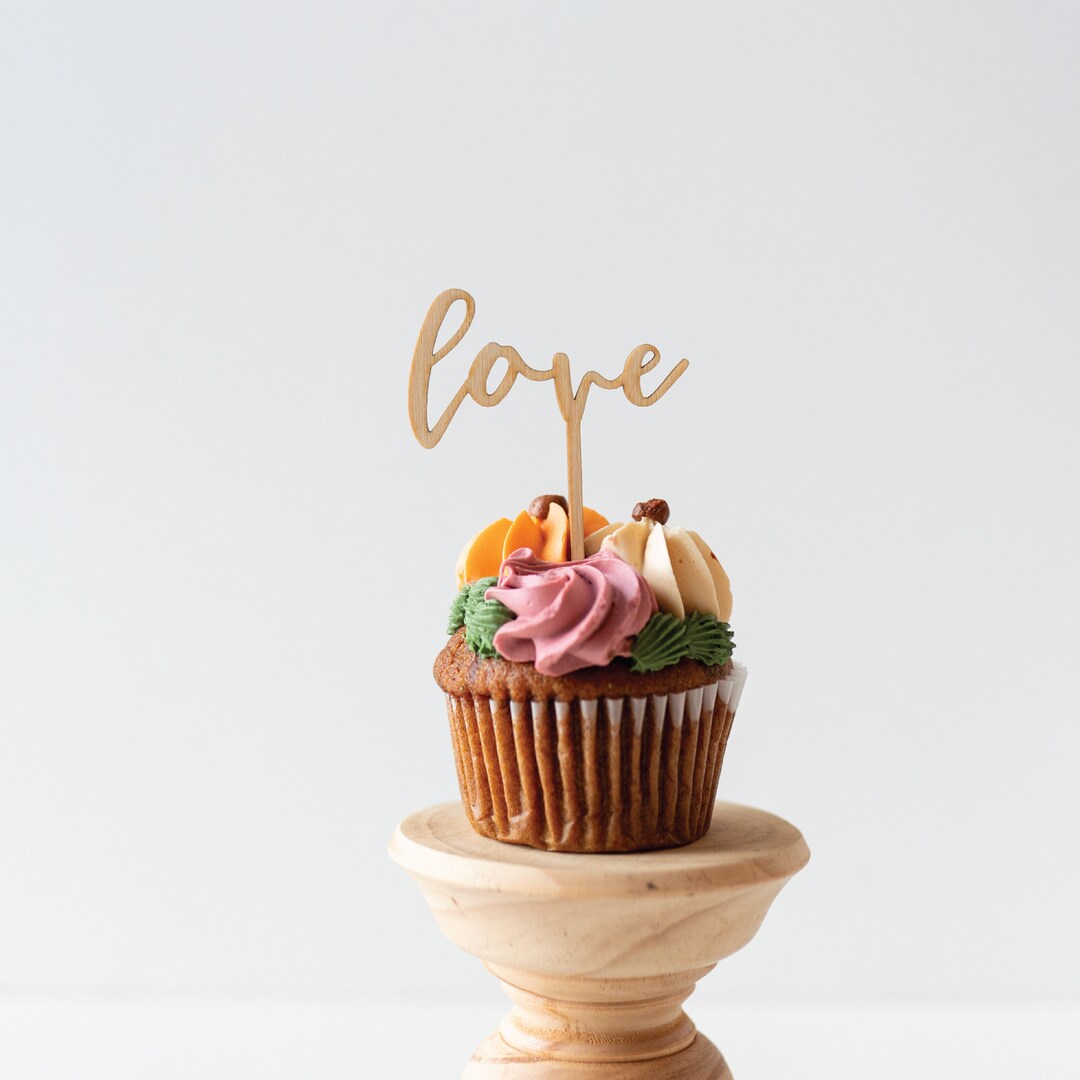 Wedding Cupcake Toppers Love Cupcake Toppers Dessert Table Decor ...