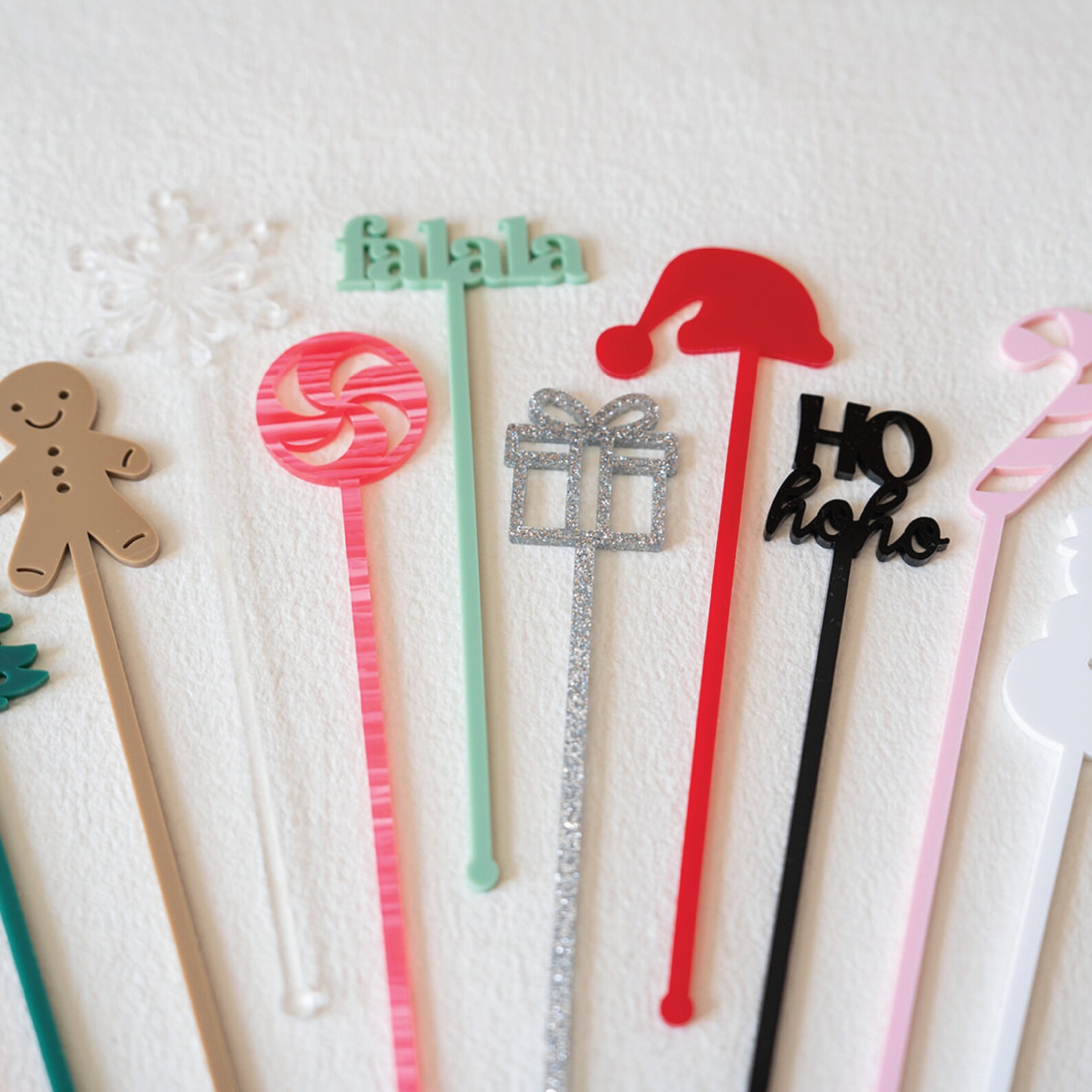 Christmas Stir Sticks Christmas Party Decor Christmas Swizzle Sticks ...