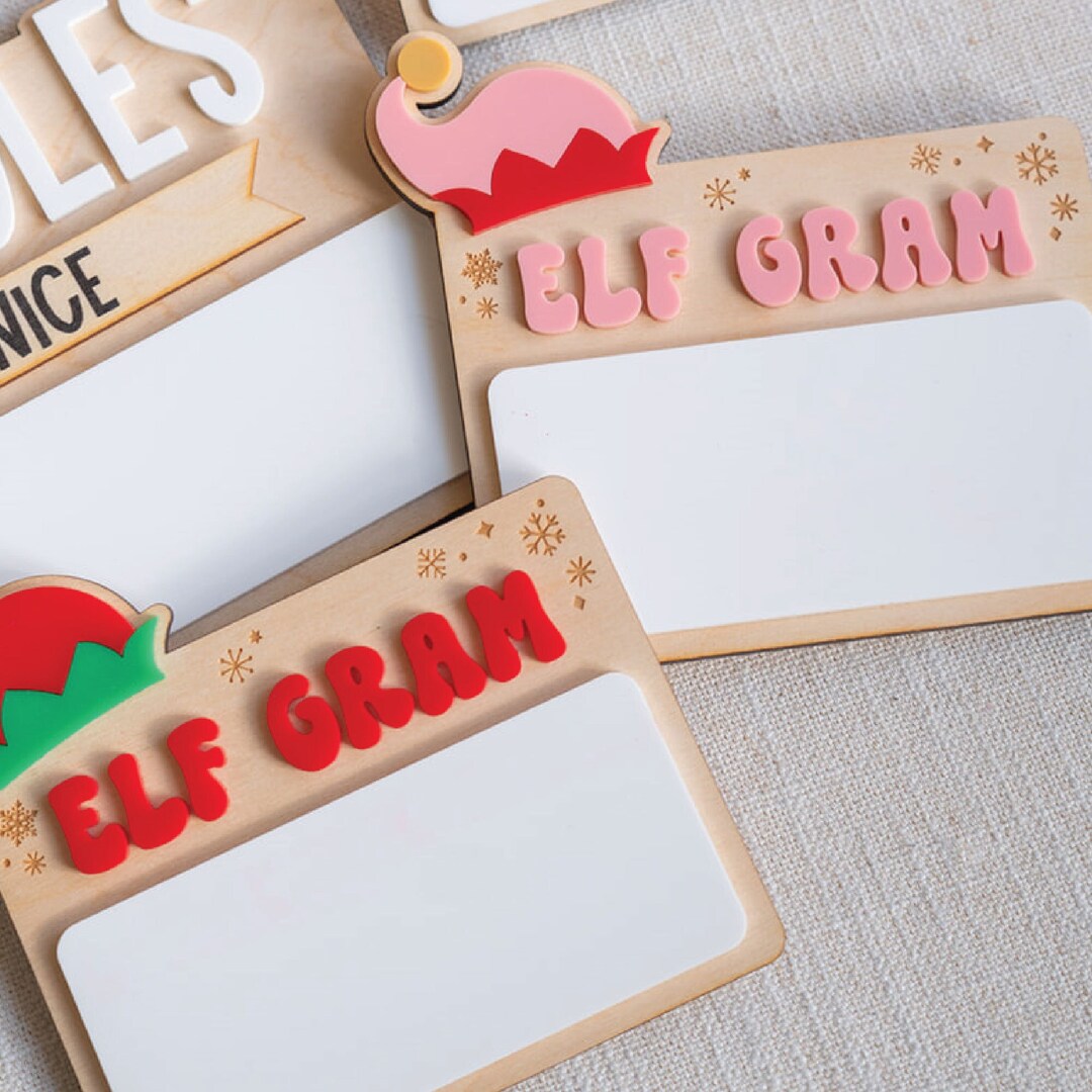 Message From Your Elf Sign Elf Gram Dry Erase Board Reusable Elf Prop ...