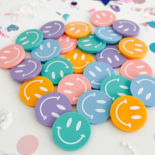 Smiley Face Tokens - Etsy