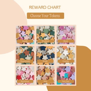 Reward Chart With Tokens Original Design by Birch Bar Star Jar, Kids ...