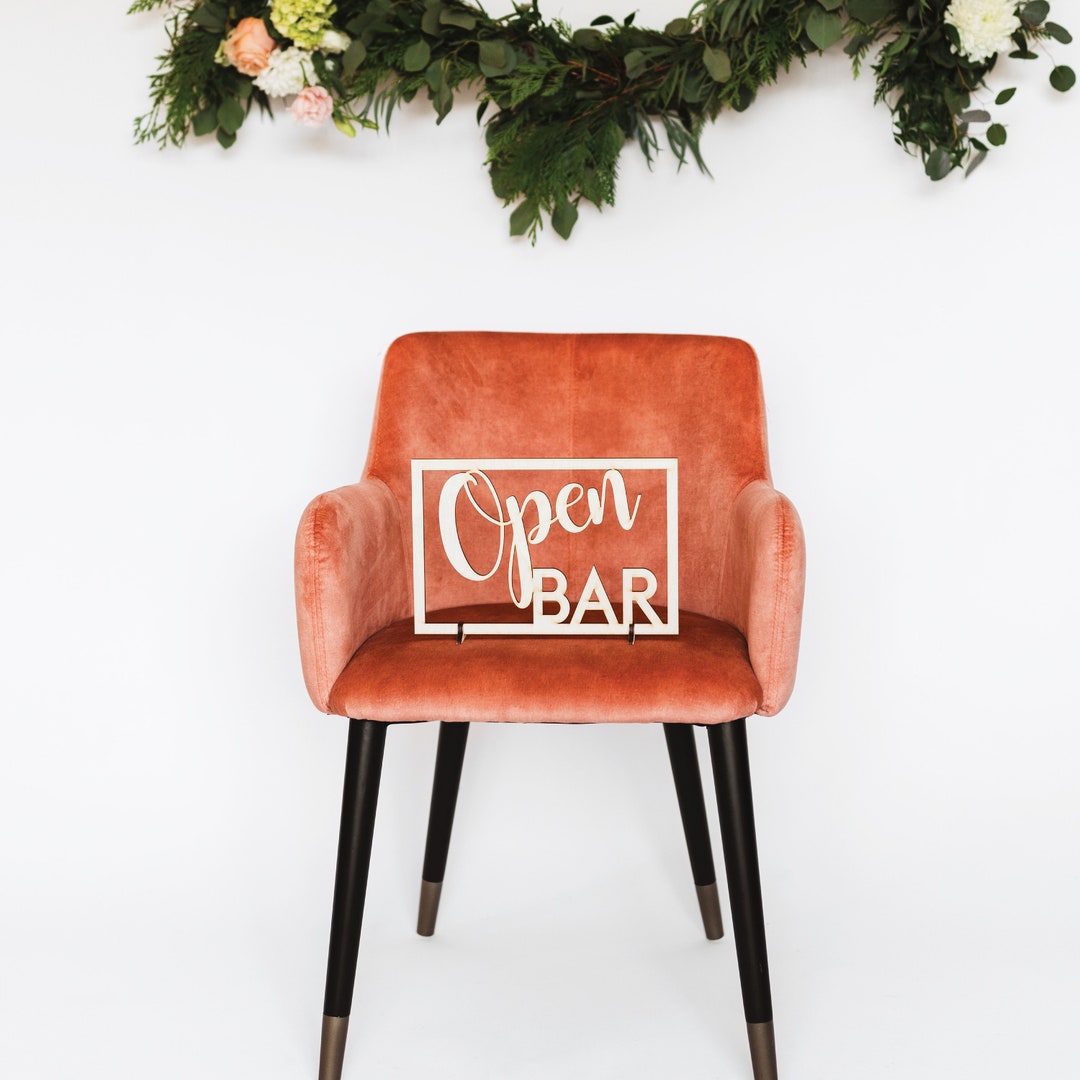 Open Bar Sign Wedding Reception Bar Sign Wedding Bar Sign Engagement ...