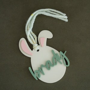 Easter Basket Tag Bunny Tag Basket Tag Easter Tag Easter Basket Tags ...