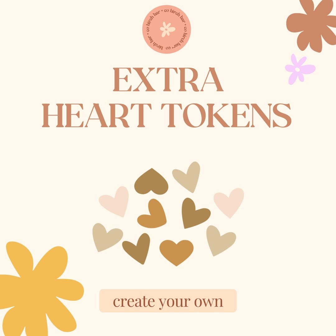 Extra Heart Tokens for Reward Jar Kindness Jar Hearts Extra Hearts ...