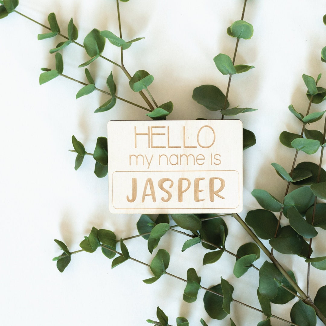 Hello My Name is Sign, New Baby Name Sign, Newborn Announcement, Name ...