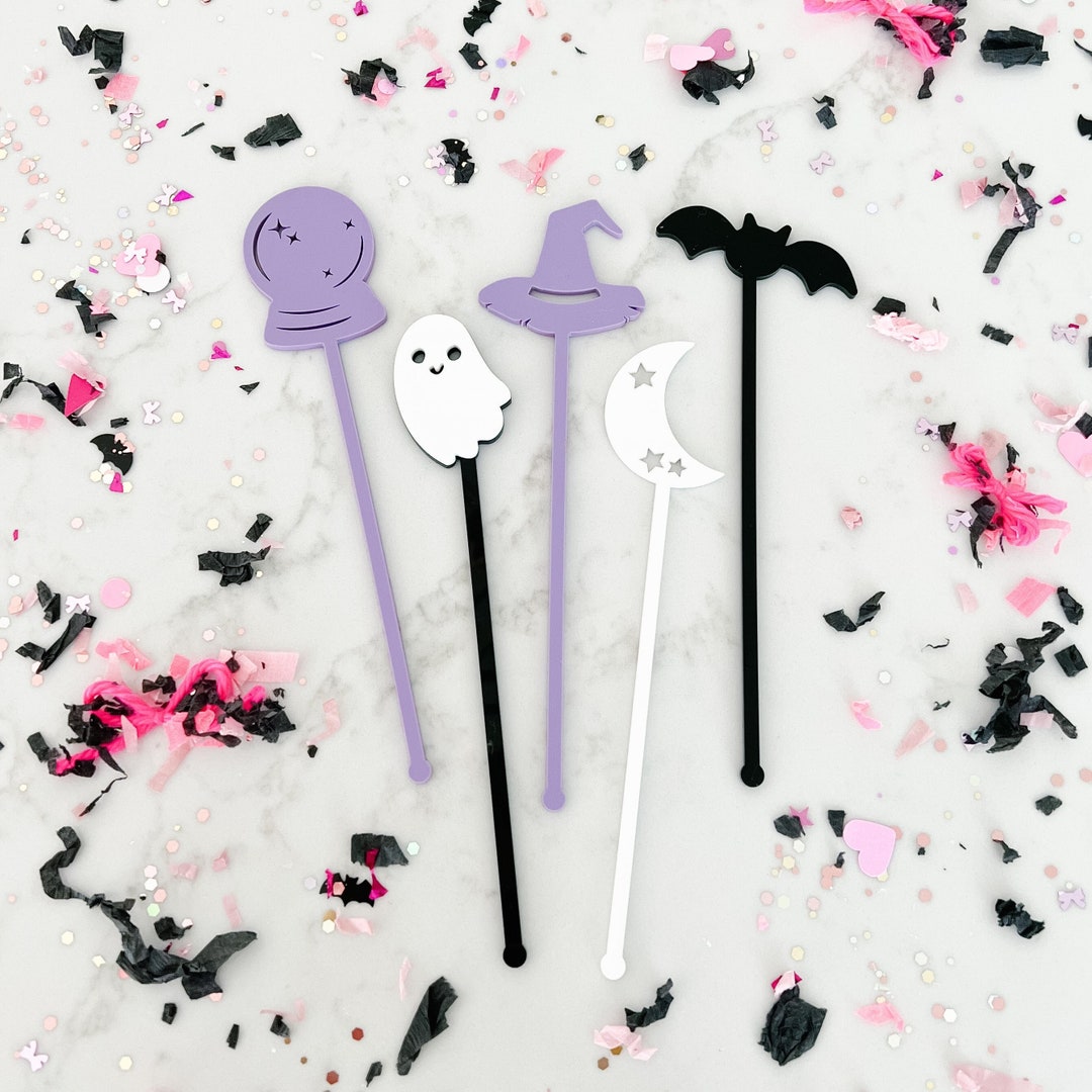 Halloween Stir Sticks, Halloween Party Decor, Halloween Swizzle Sticks ...