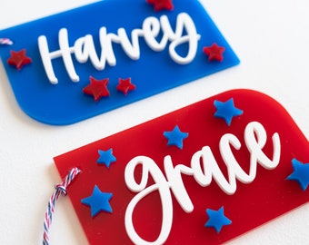 American Flag Gift Tags sets of 8 American Flag Gift Tags Patriotic Tag ...