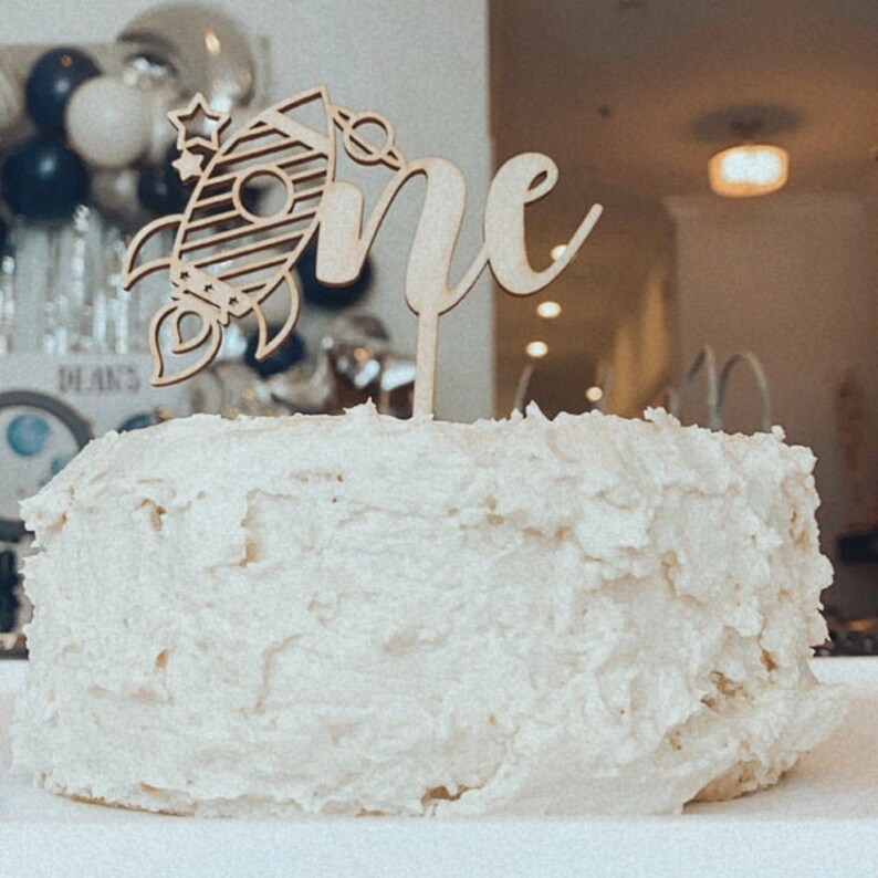 1st Birthday Cake Topper Space Birthday Party One Cake - Etsy