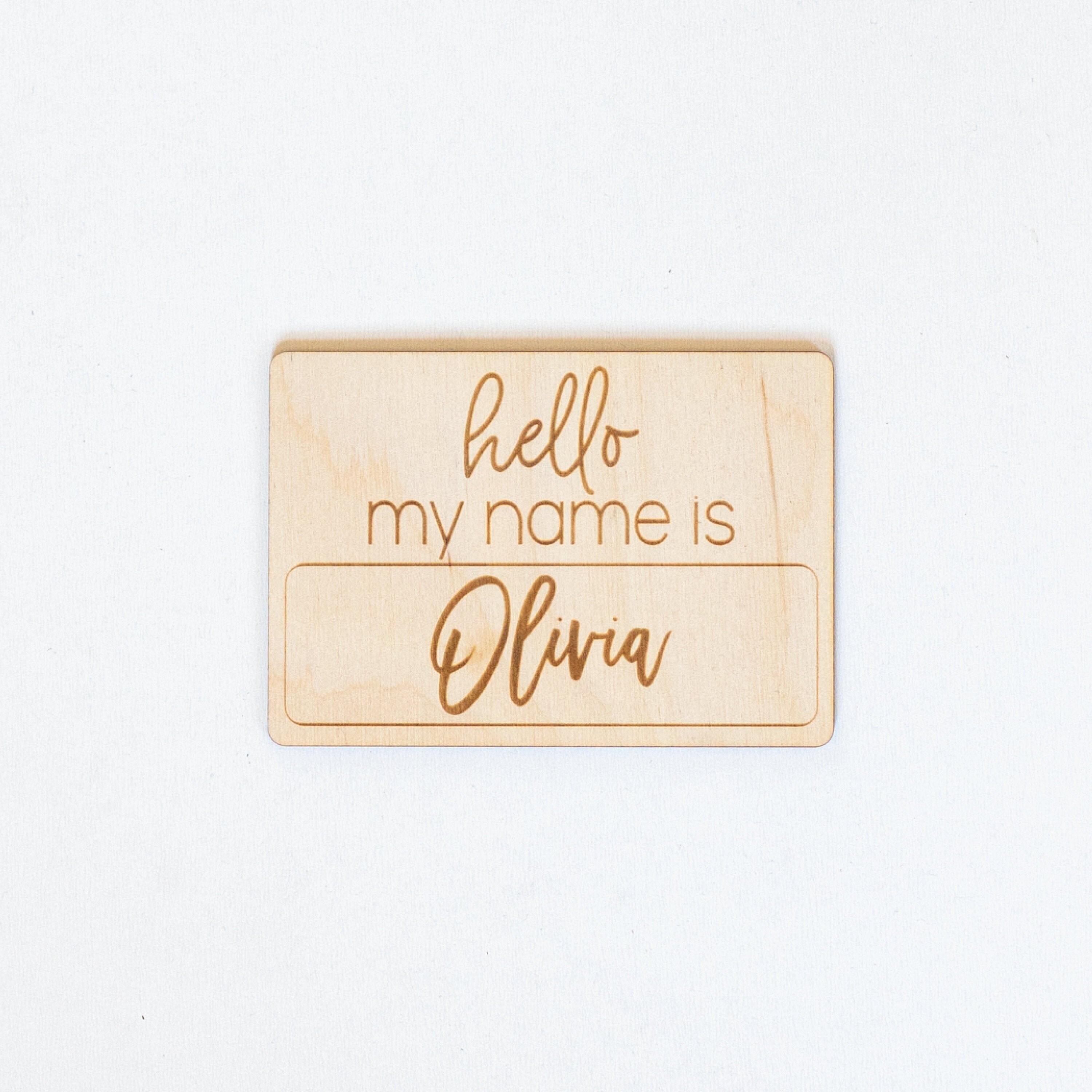 Engraved Hello My Name is Sign Birth Announcement Newborn | Etsy