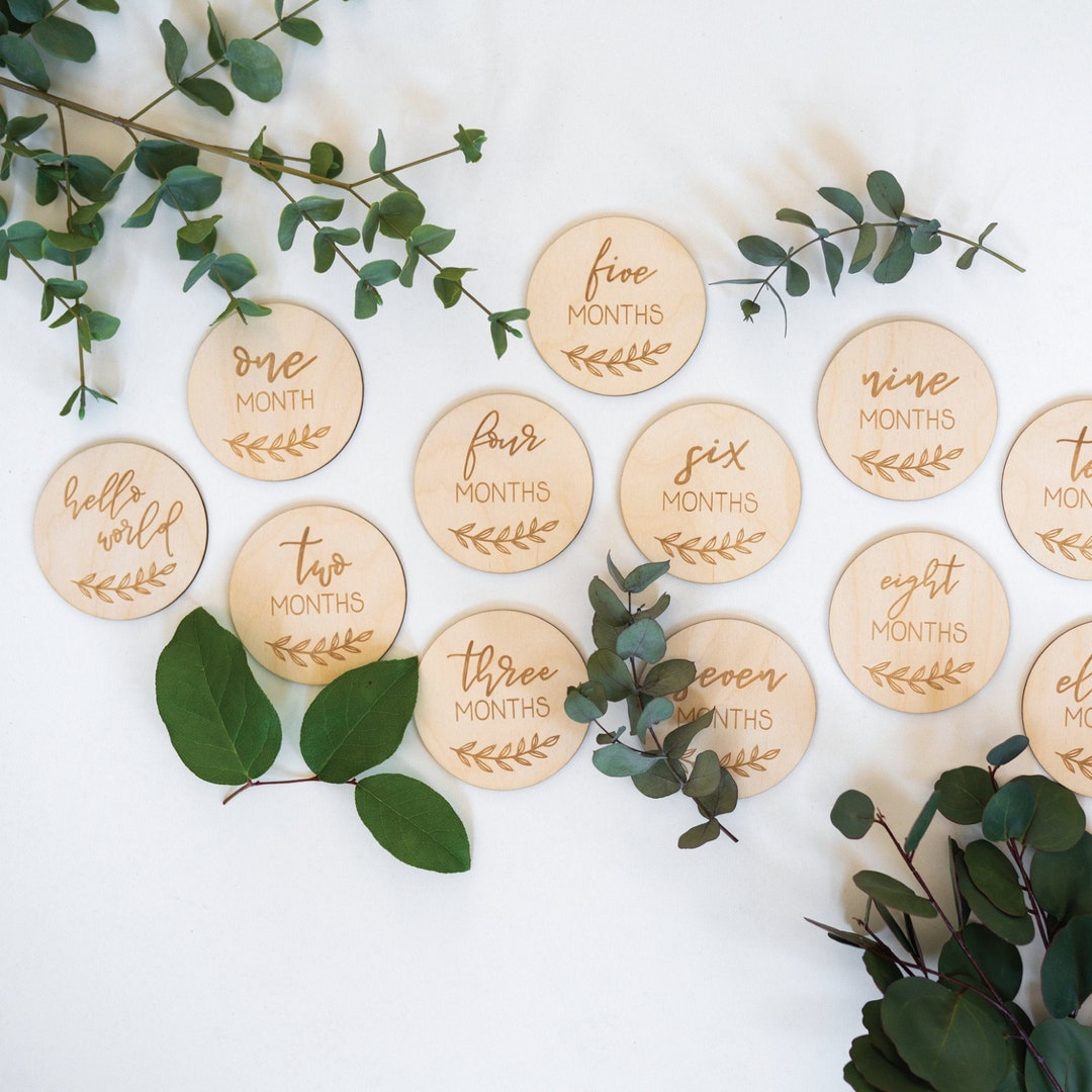 Monthly Milestone Set Baby Milestone Cards Baby Milestone Wooden ...