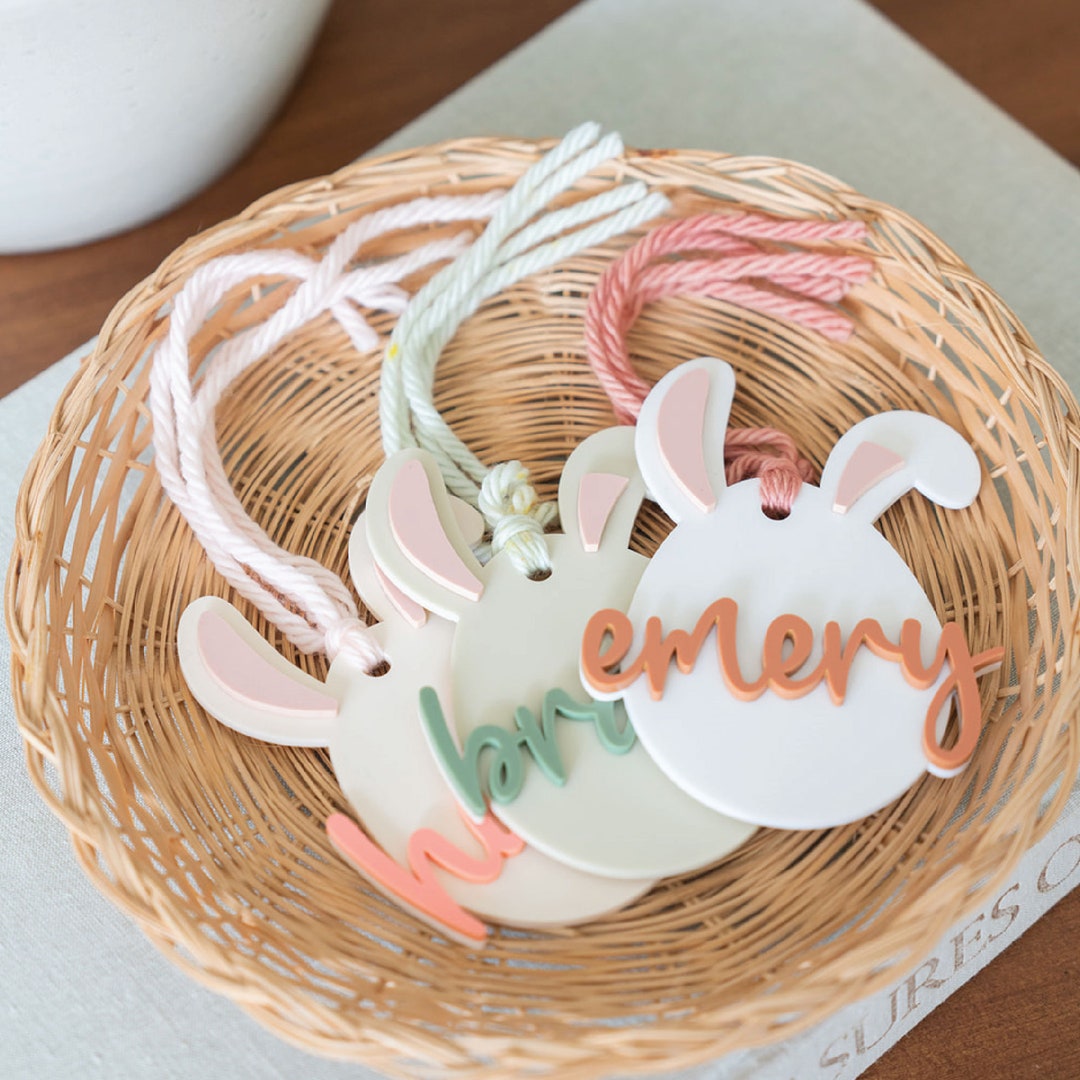 Easter Basket Tag Bunny Tag Basket Tag Easter Tag Easter Basket Tags ...