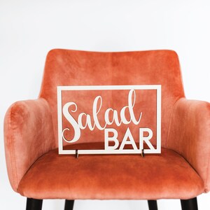 Salad Bar Sign Wedding Reception Baby Bridal Shower Sign Party Food ...