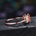 Natural Sunstone Ring Oval Engagement Ring Orange Gemstone - Etsy