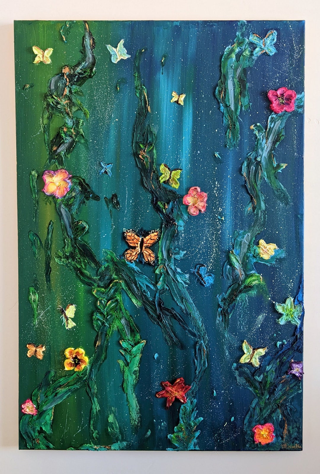The Garden 24x36 Mixed Media Perspective Collection - Etsy Österreich