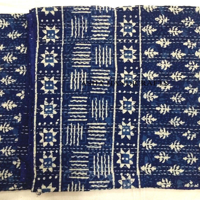Indigo Quilt - Etsy