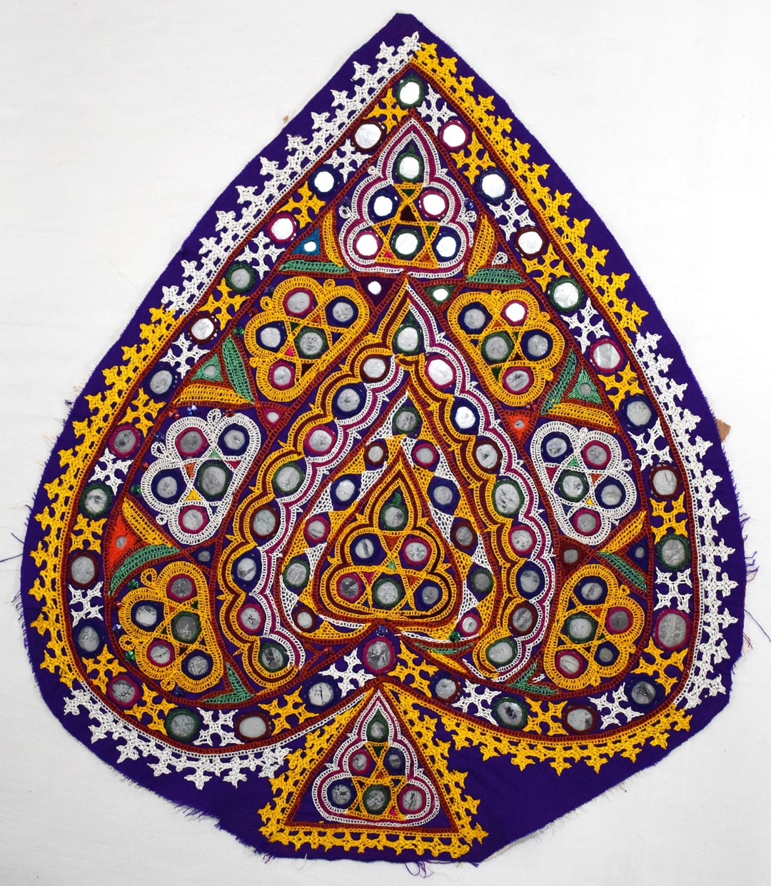 Indian Handmade Needle Embroidery Heart Shaped Patch Kutch - Etsy