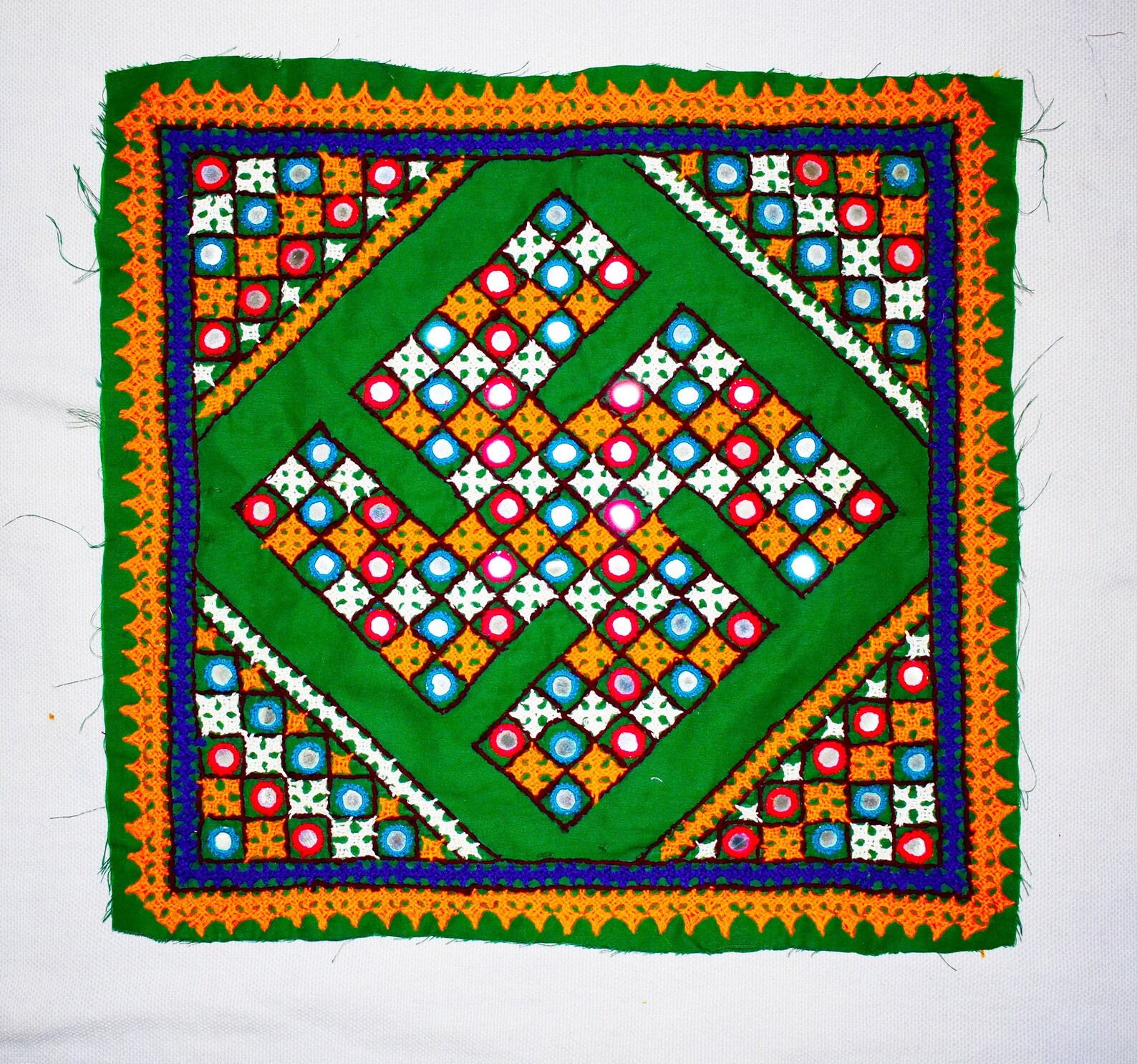 Indian Religion Sign Swastik Patch Handmade Multicolor - Etsy
