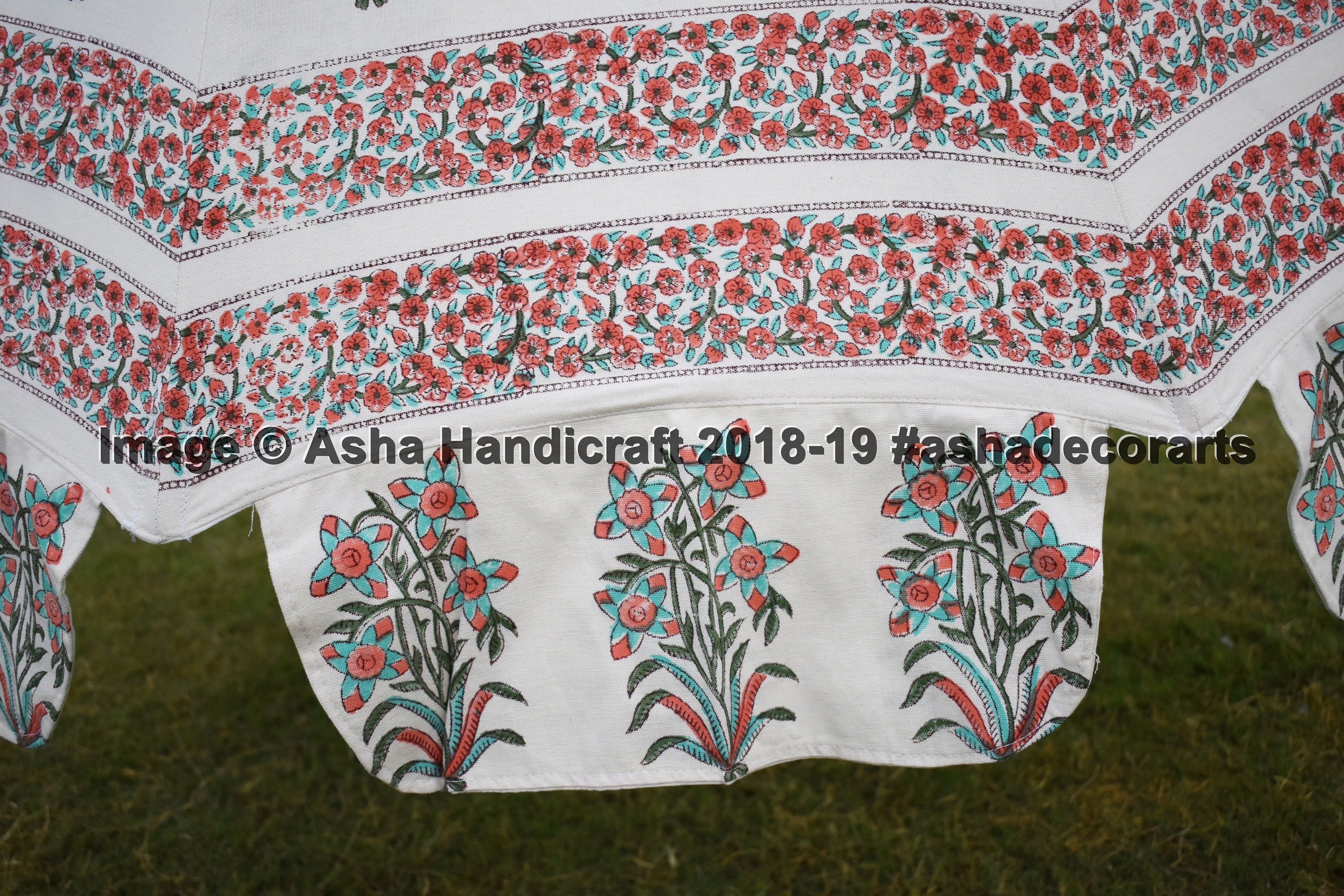 Hand Block Mughal Prints Designer Decorative Beach | Etsy