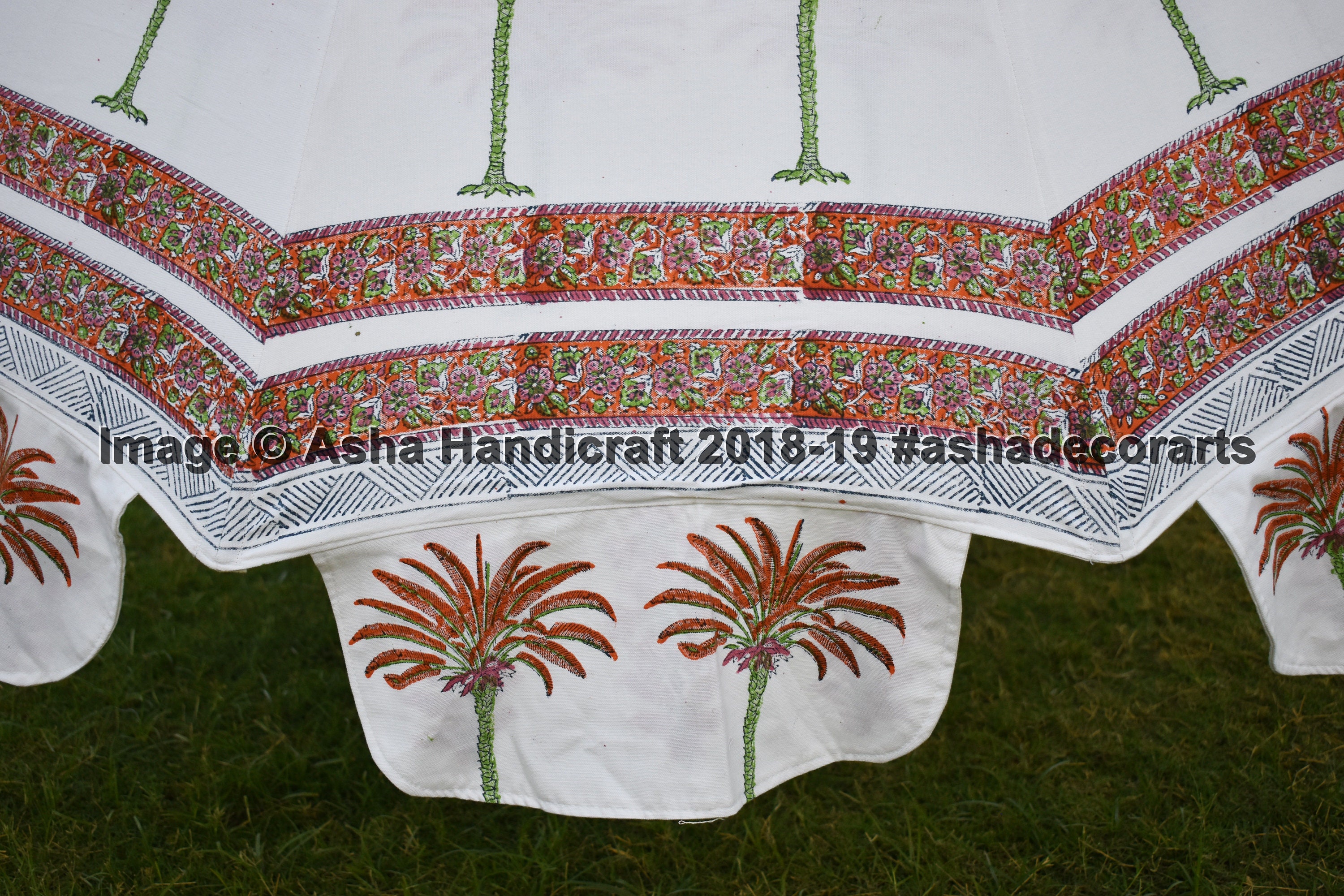 Indian Hand Block Mughal Designer Mulit Color Palm Tree | Etsy