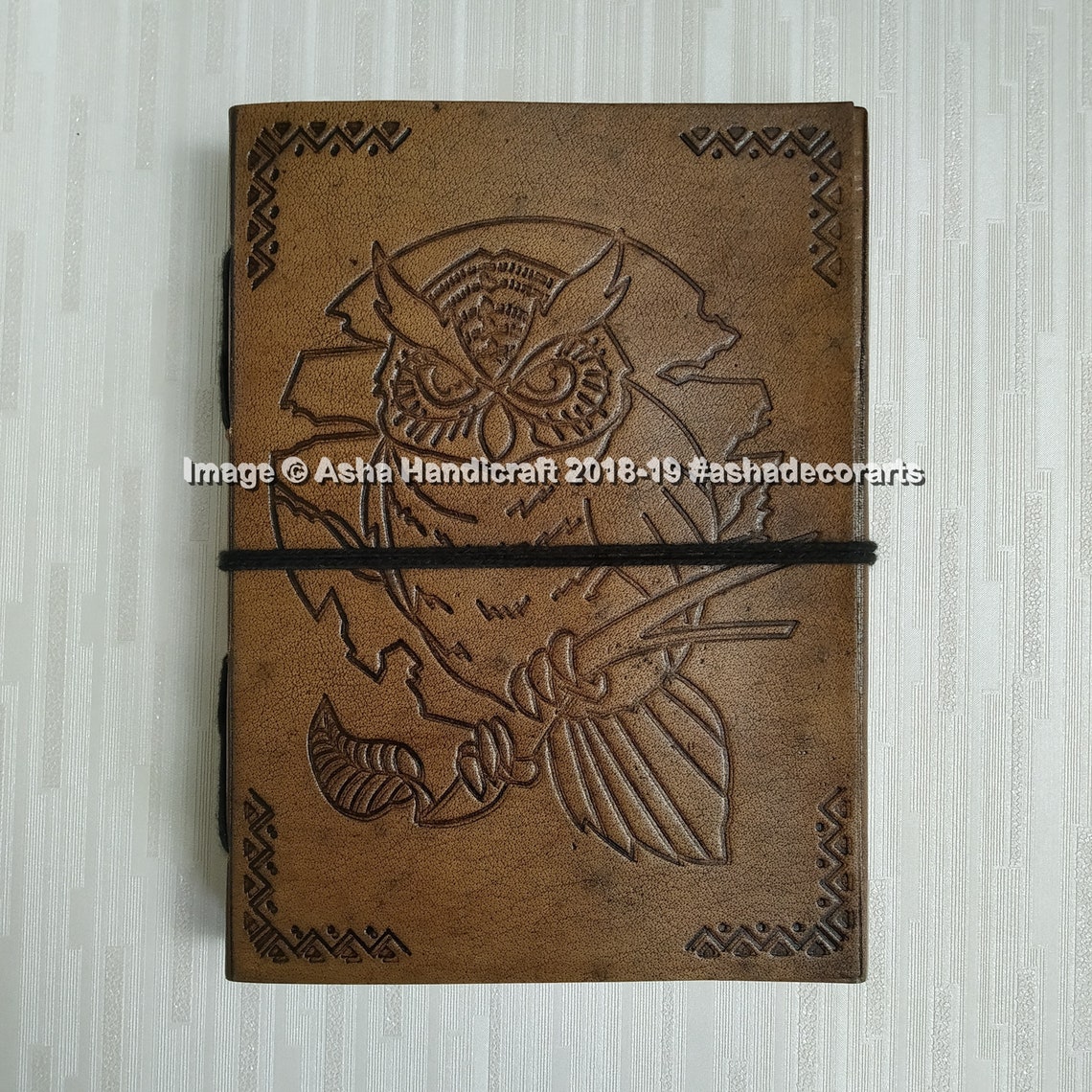 Leather Owl Journal Handmade Vintage Antique Looking Genuine | Etsy