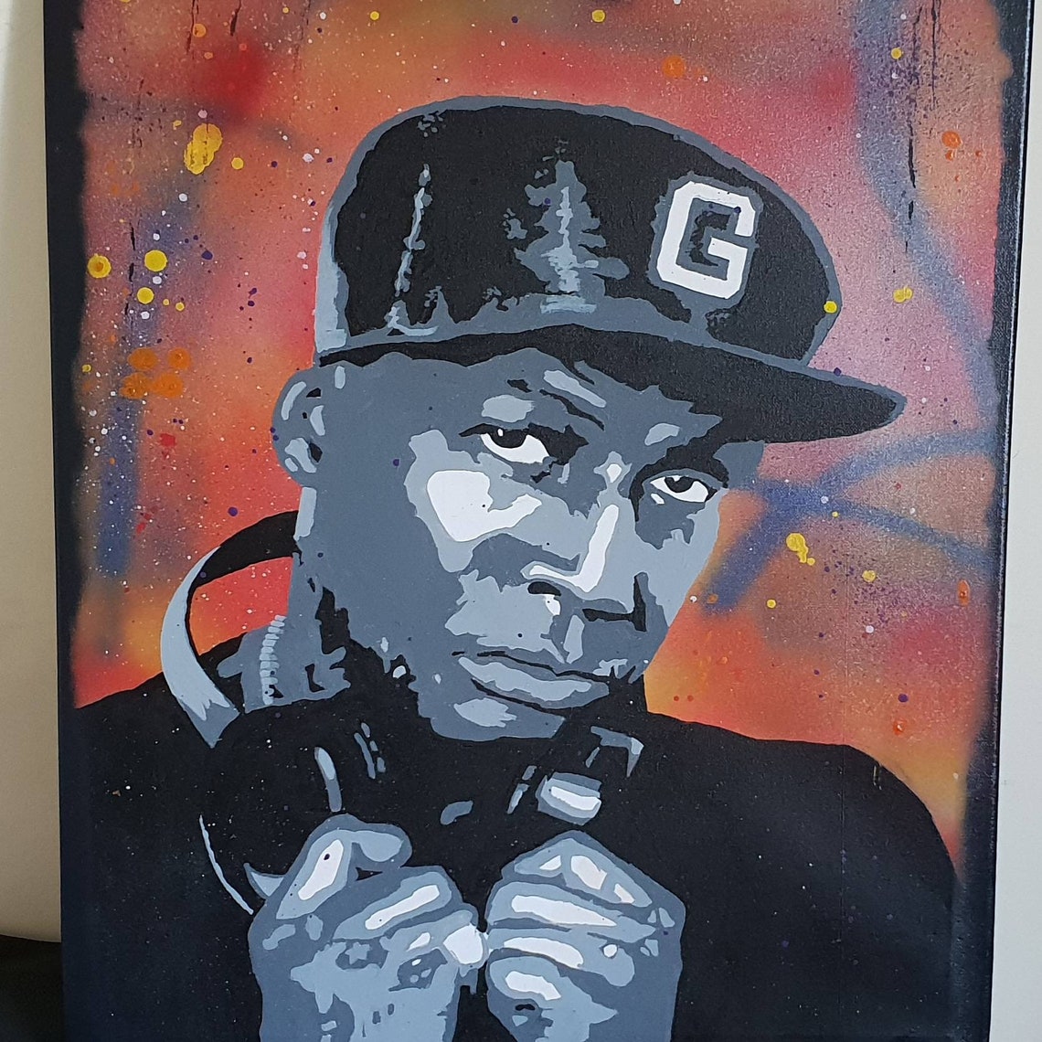 Grandmaster Flash Spray Paint and Acrylic on Canvas - Etsy