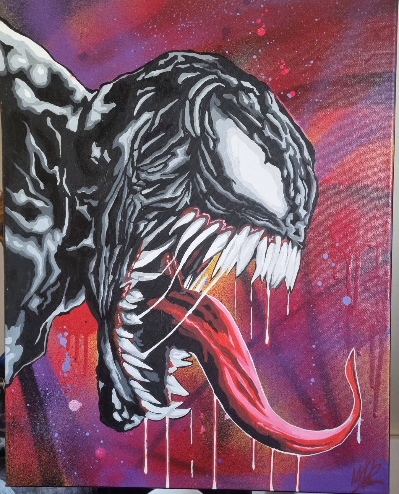 Marvel venom Painting - Etsy