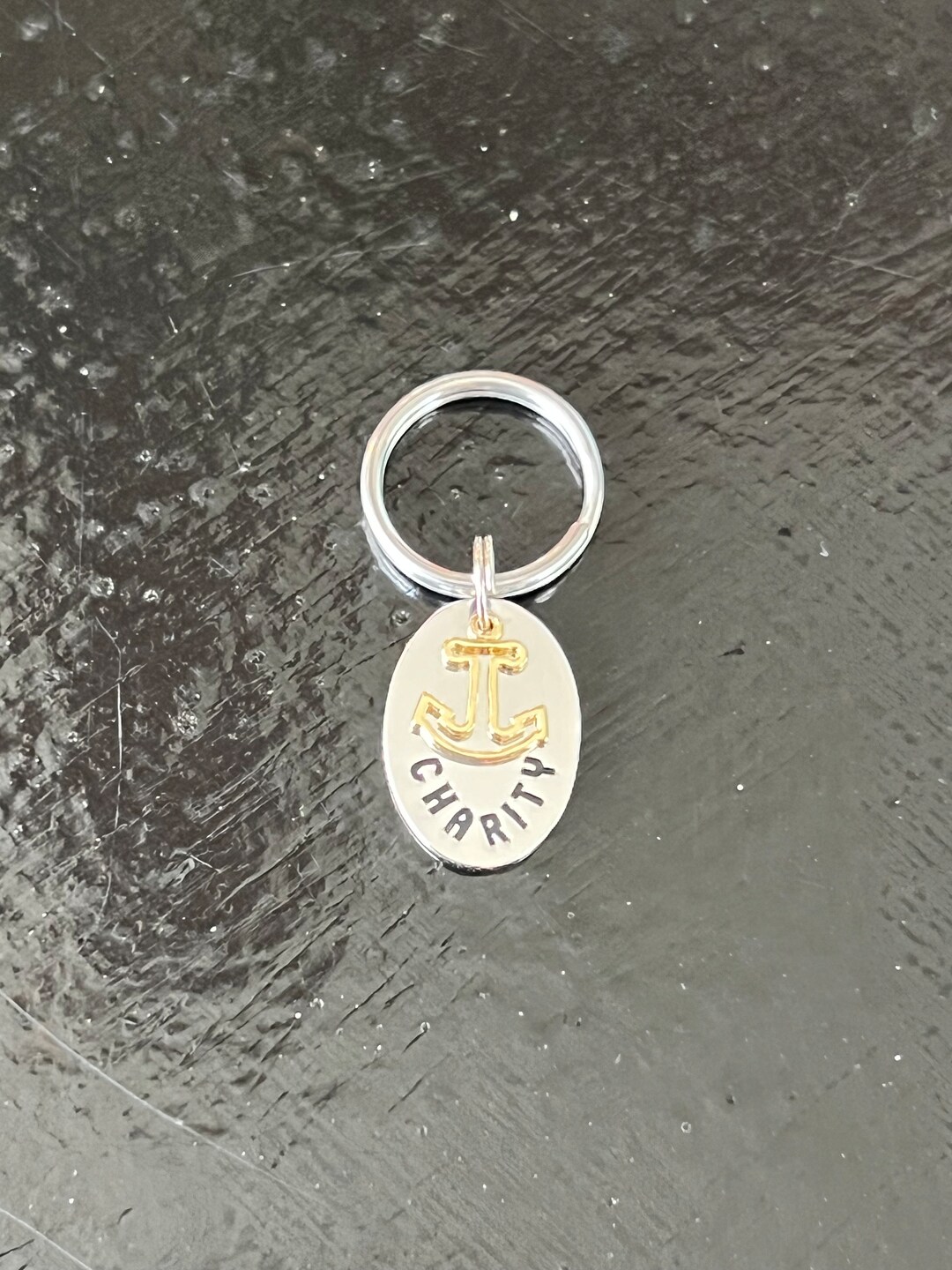 Oval Charity and Gold Anchor Charms Keychain Zipper Pull 1pc - Etsy