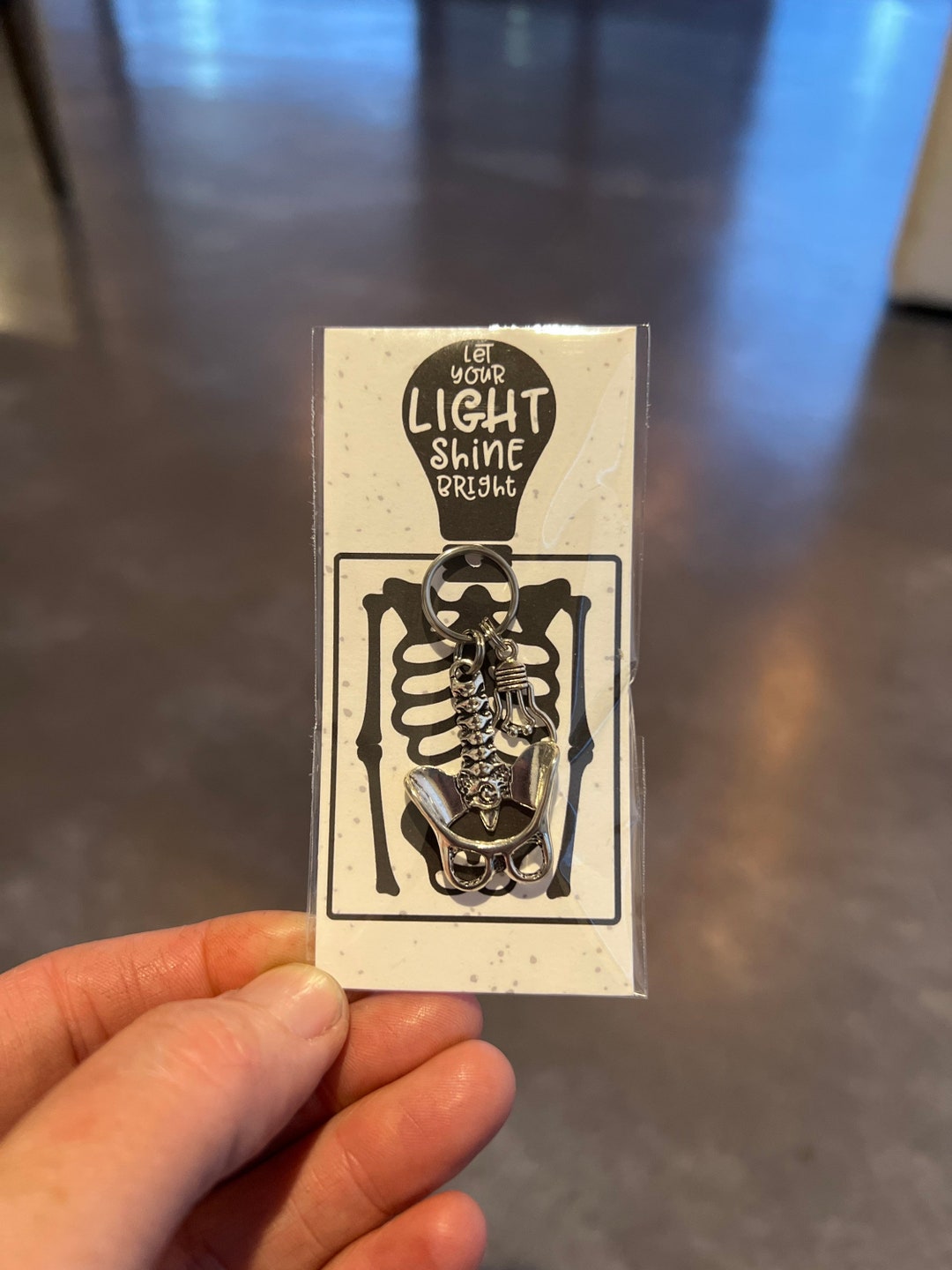 Let Your Light Shine Bright Human Pelvis Charm Keychain Zipper Pull 1pc ...