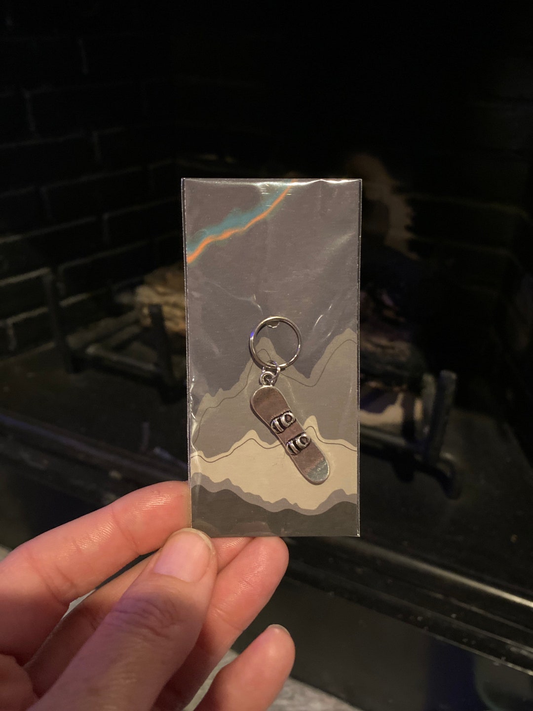 Snowboard Charm Keychain Zipper Pull 1pc Snow Skiing Outside Mountain ...