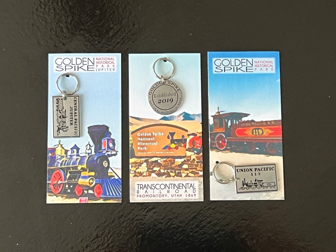 Golden Spike National Historical Park Tokens Train Keychain Zipper Pull ...