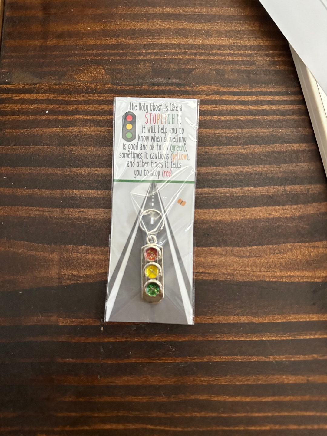 Stoplight Keychain Zipper Pull 1pc Fun Gift Charm Holy Ghost Green Good ...