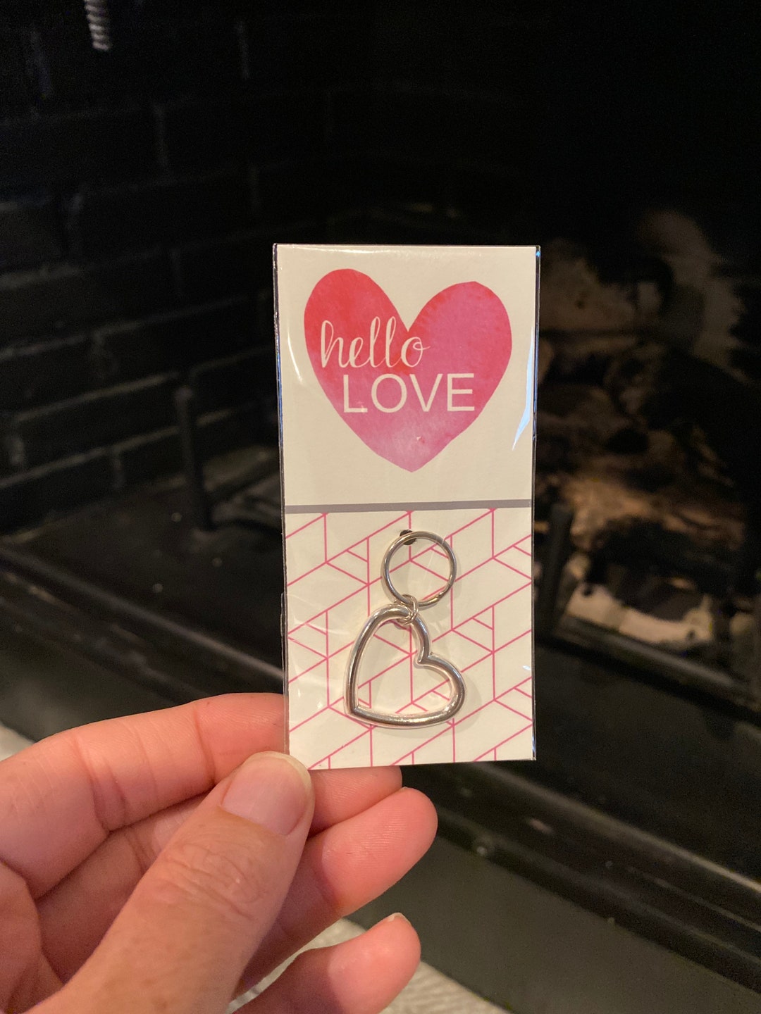 Hello Love Heart Charm Keychain Zipper Pull 1pc 22x25mm Friend Gift ...