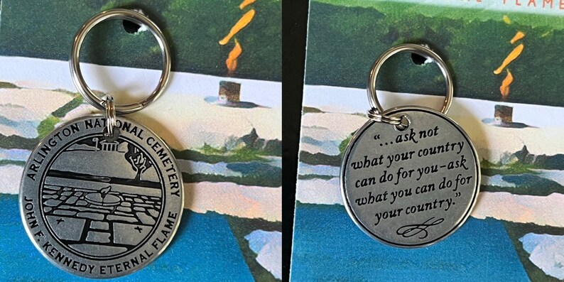 Arlington National Cemetery Token Coin Keychain Zipper Pull 1pc John F ...