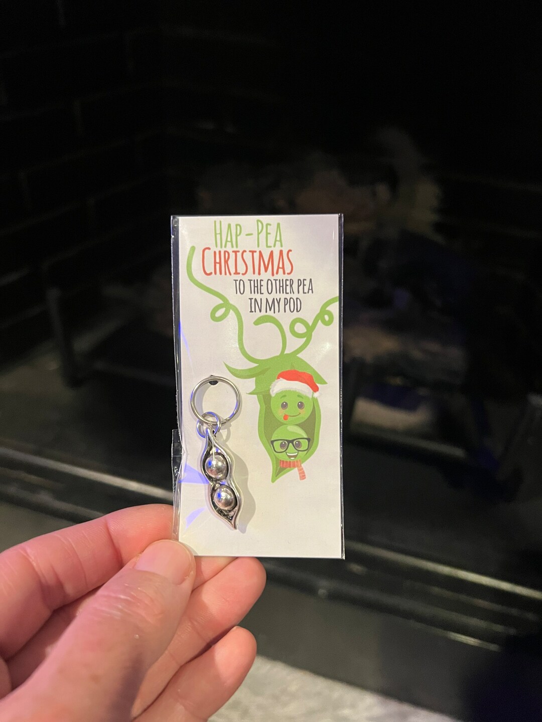 Hap-pea Holidays or Christmas Pea Pod Charm Keychain Zipper Pull 1pc ...