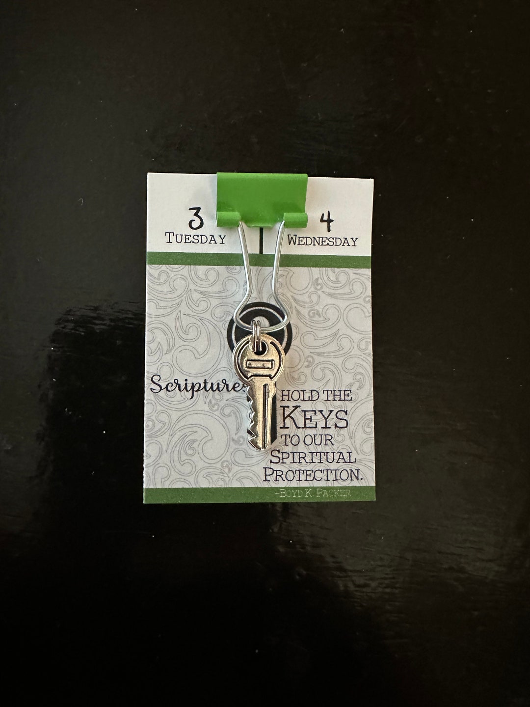 Binder Clip With a Key Charm Hanging 1pc Planner Clip Scriptures Hold ...