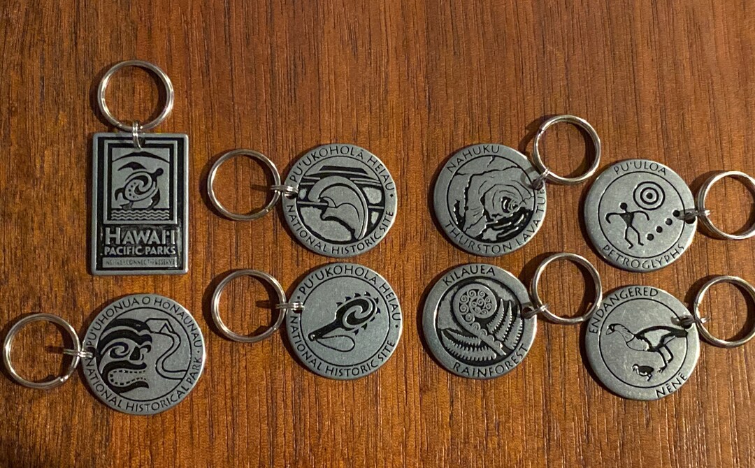 Hawaii Pacific Parks National Park Token Coin Keychain Zipper Pull 1pc ...