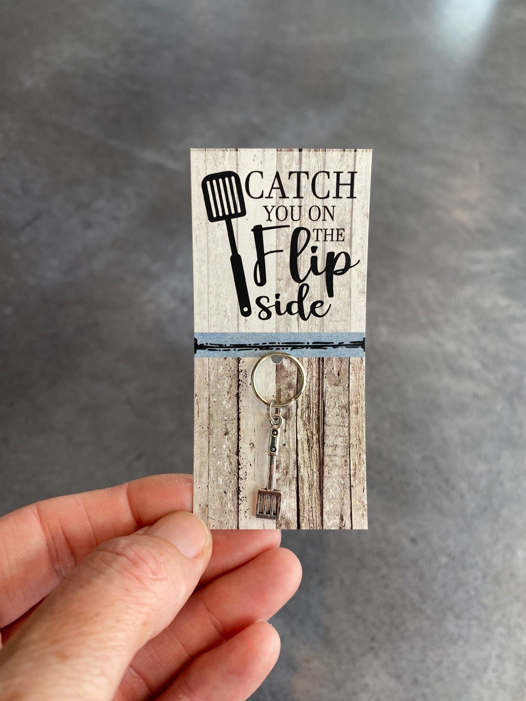 Catch You on the Flip Side Spatula Turner Charm Keychain Zipper Pull ...