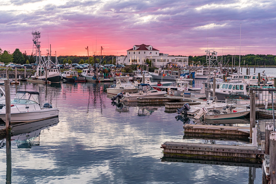 Sandwich Marina at Sunset- Photo Print, Mounted Print and Canvas - Etsy