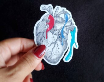 Bleeding Heart Sticker | Etsy