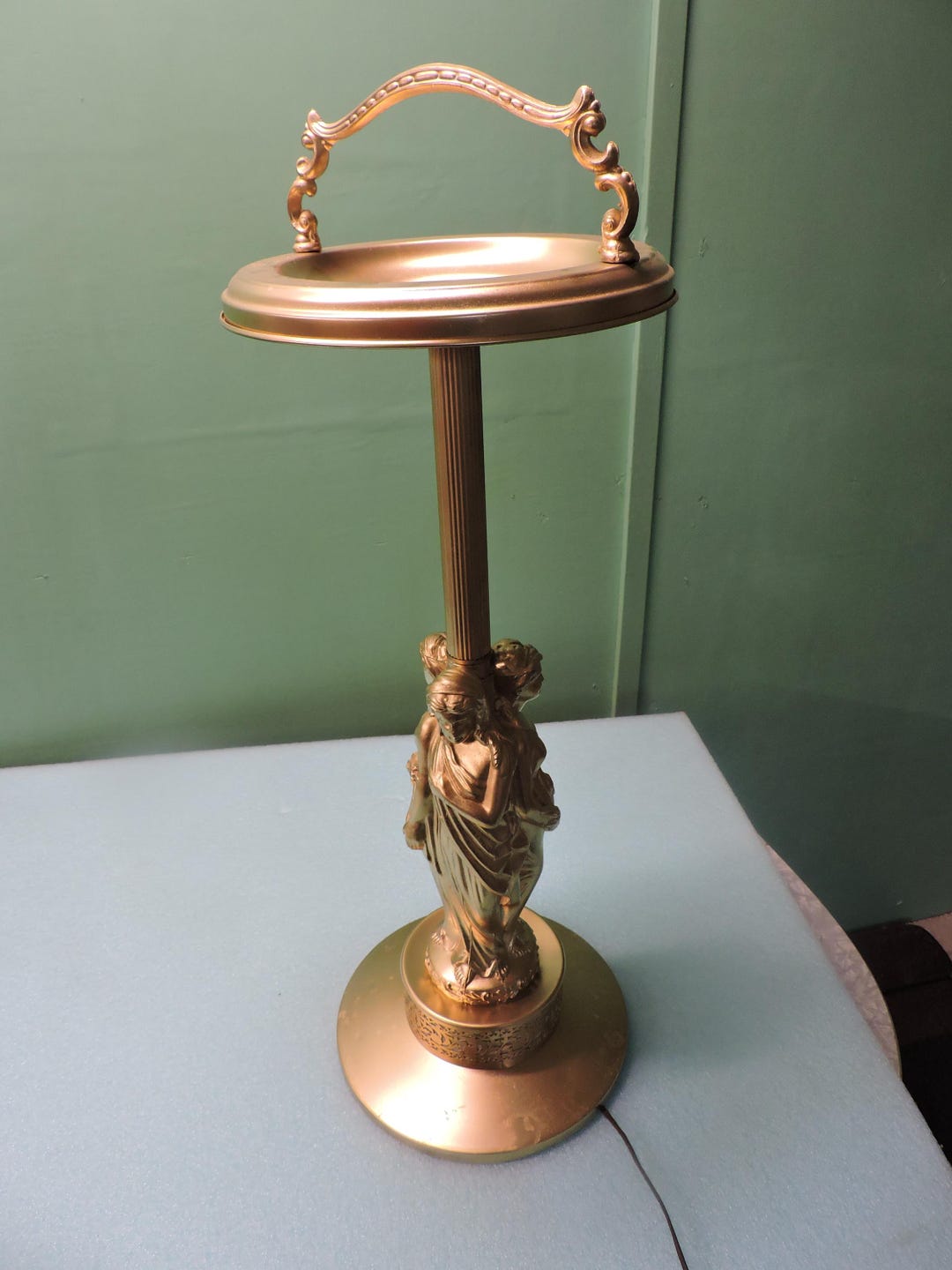 Neoclassical Light-up Metal Ashtray Stand With Three Graces Figures - Etsy