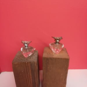 Perfume Beveled Cut Glass Triangle Shape Bottle Butterfly Top - Etsy