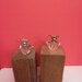 Perfume Beveled Cut Glass Triangle Shape Bottle Butterfly Top - Etsy