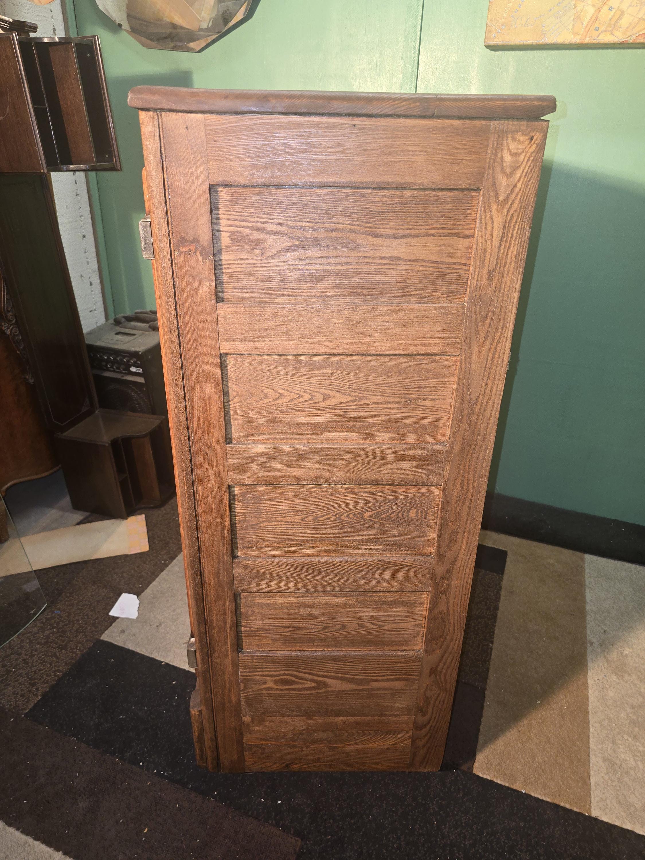 Antique Farmhouse Oak Wood Ice Box - Etsy