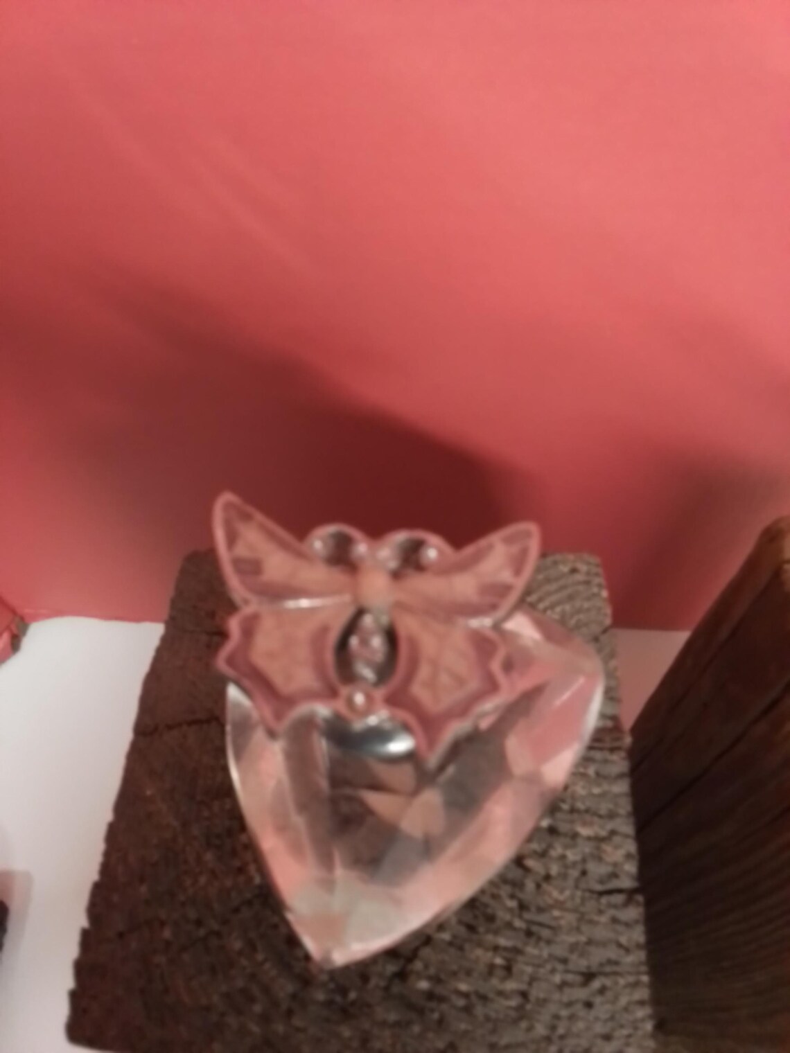 Perfume Beveled Cut Glass Triangle Shape Bottle Butterfly Top - Etsy