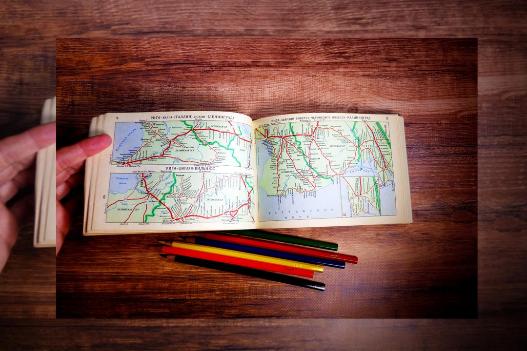 USSR Railways Routes, Directions, Stations, Area Maps Railroad ...