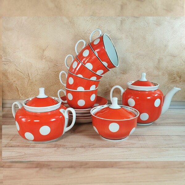Polka Dot Tea Cups - Etsy