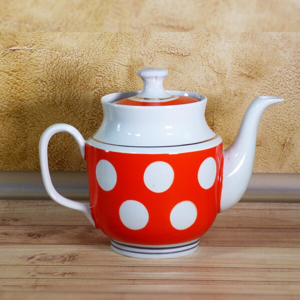 Red Teapot - Etsy